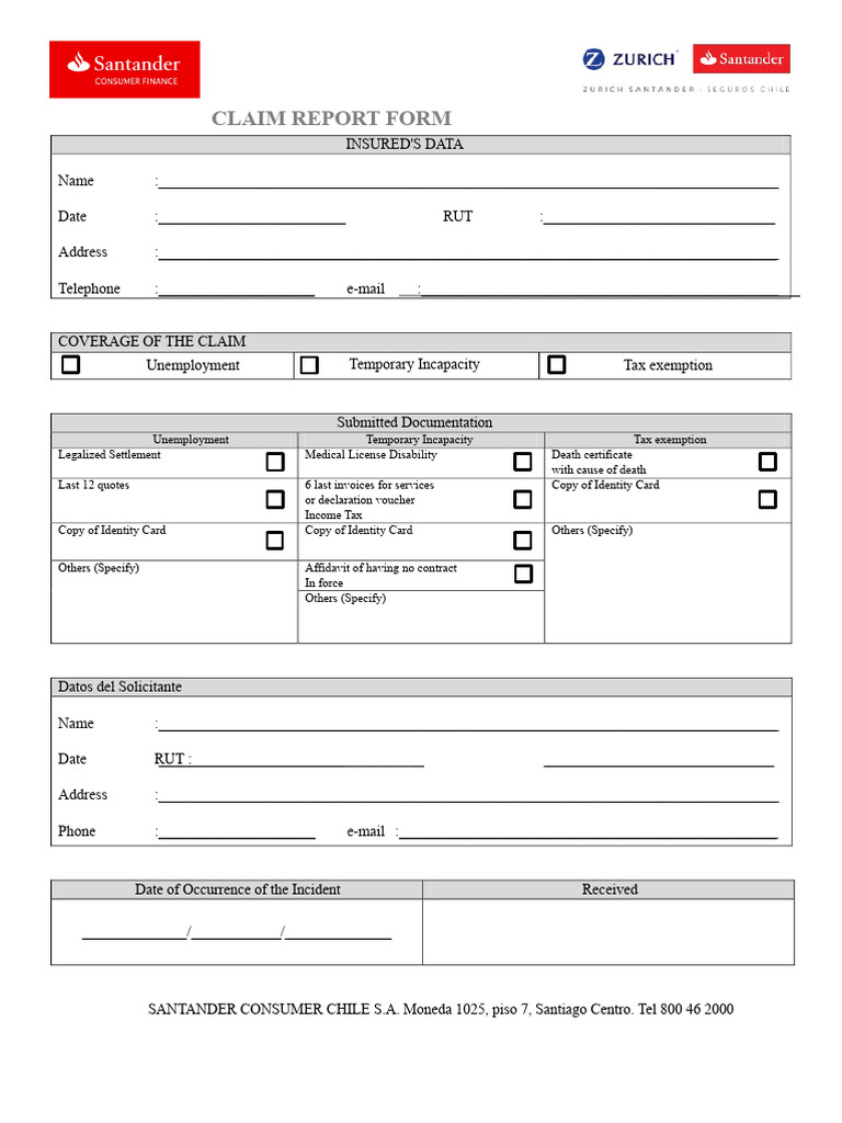 Claim Report Form | PDF