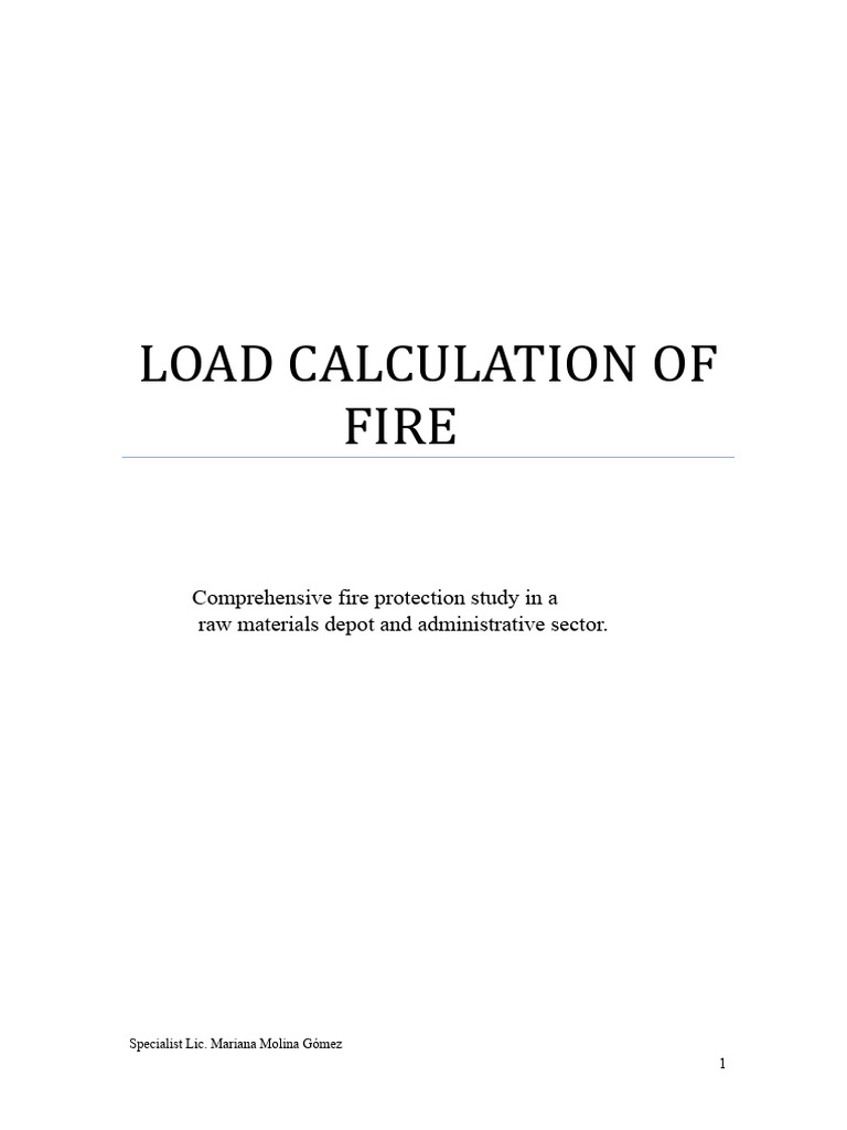 Fire Load Calculation for Depot Safety | PDF