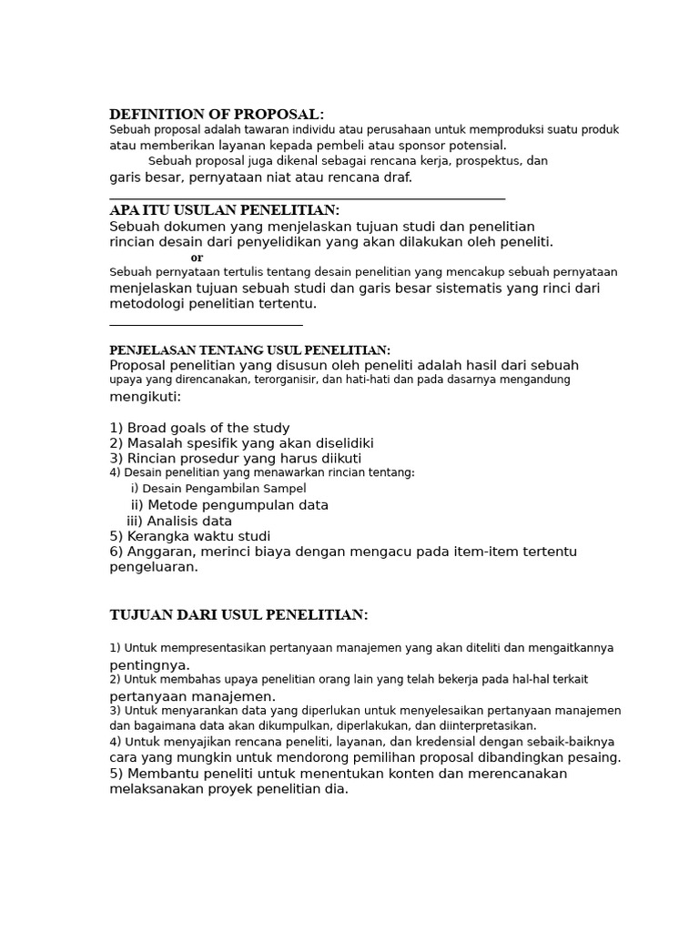 Usulan Penelitian | PDF