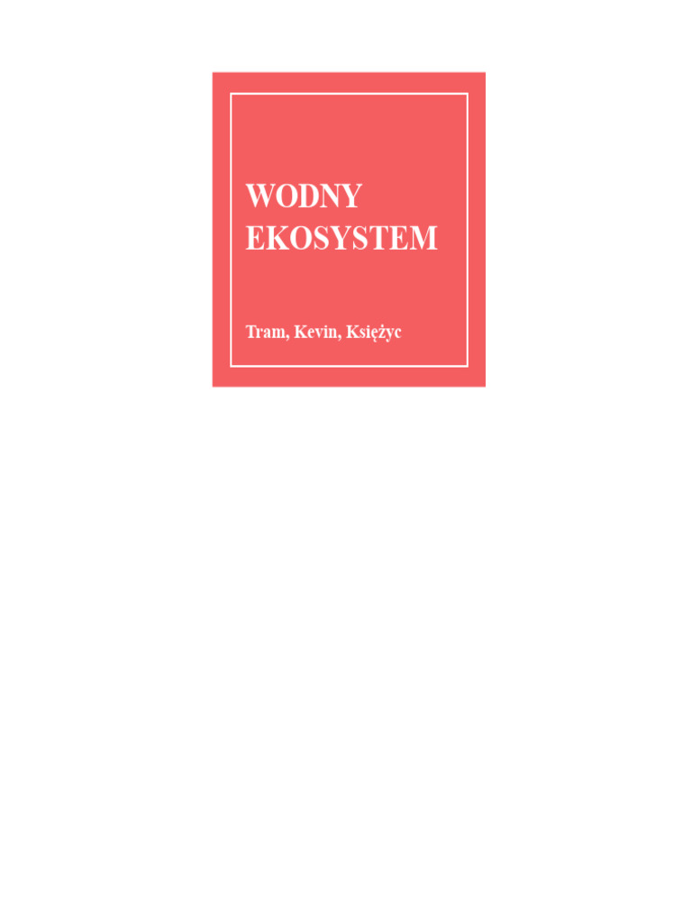 Ekosystem Wodny | PDF