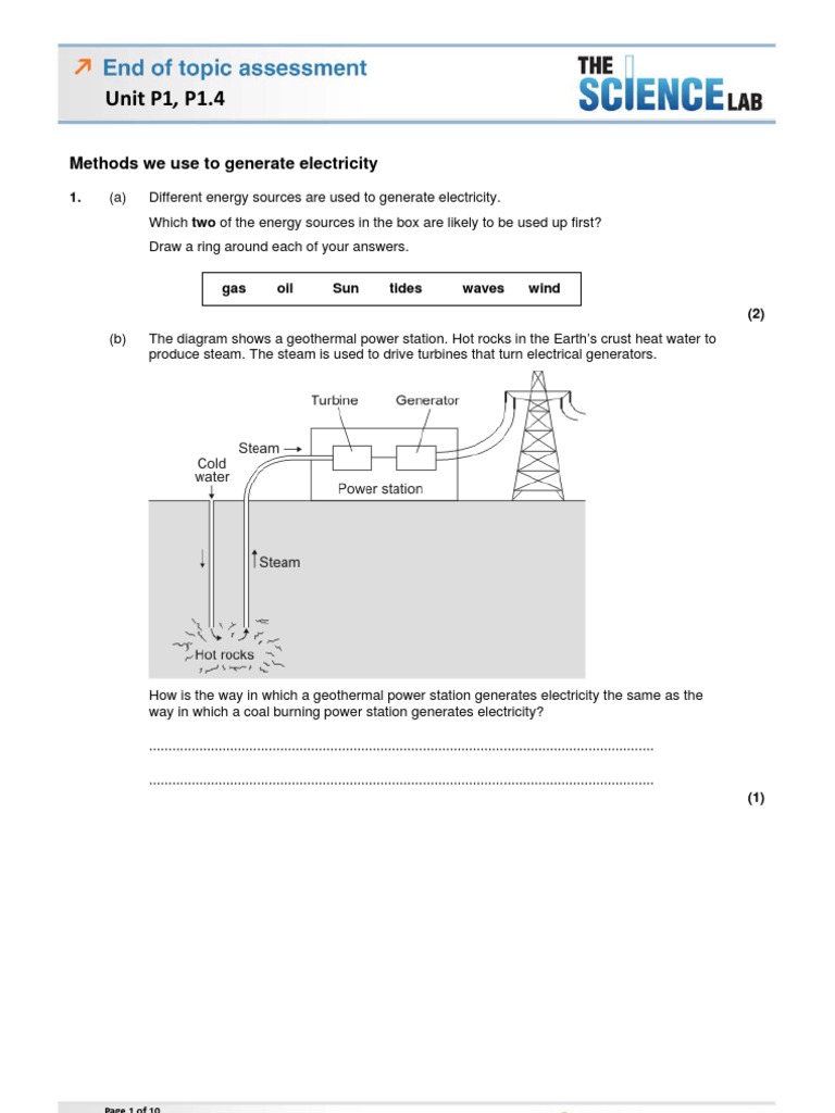 Electricity Generation Methods Explained | PDF | Power Station | Wind Power