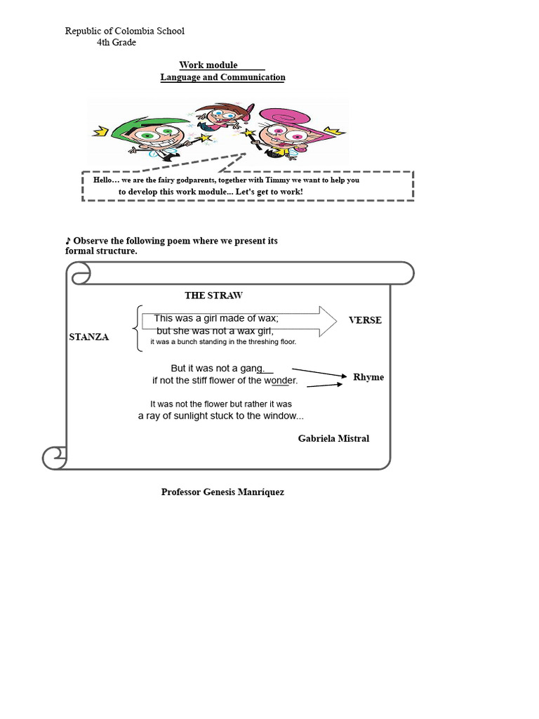 Poem 4 Basic | PDF | Poetry | Rhyme