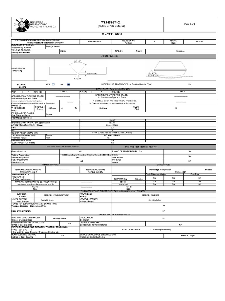 WPS Pipe | PDF | Welding | Construction