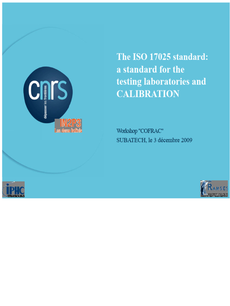 The ISO 17025 Standard | PDF | Calibration | Certification
