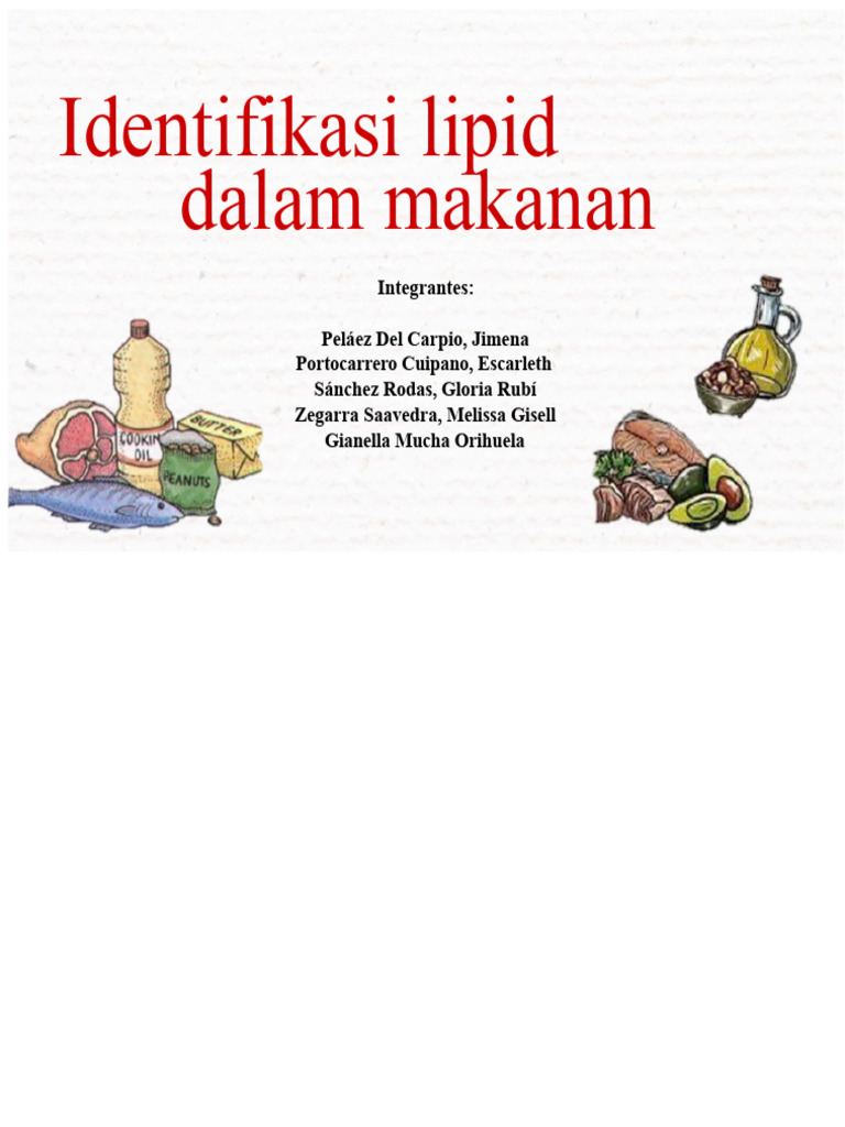 Identifikasi Lipid dalam Makanan | PDF