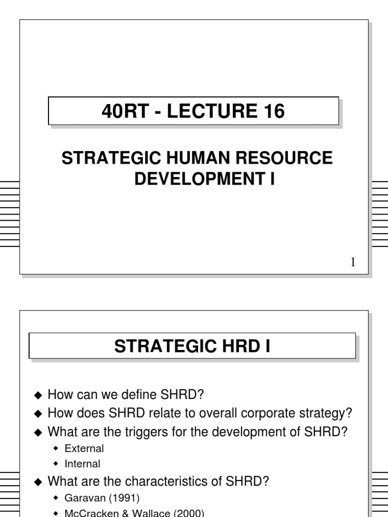 Understanding Strategic HRD Concepts | PDF | Strategic Management ...