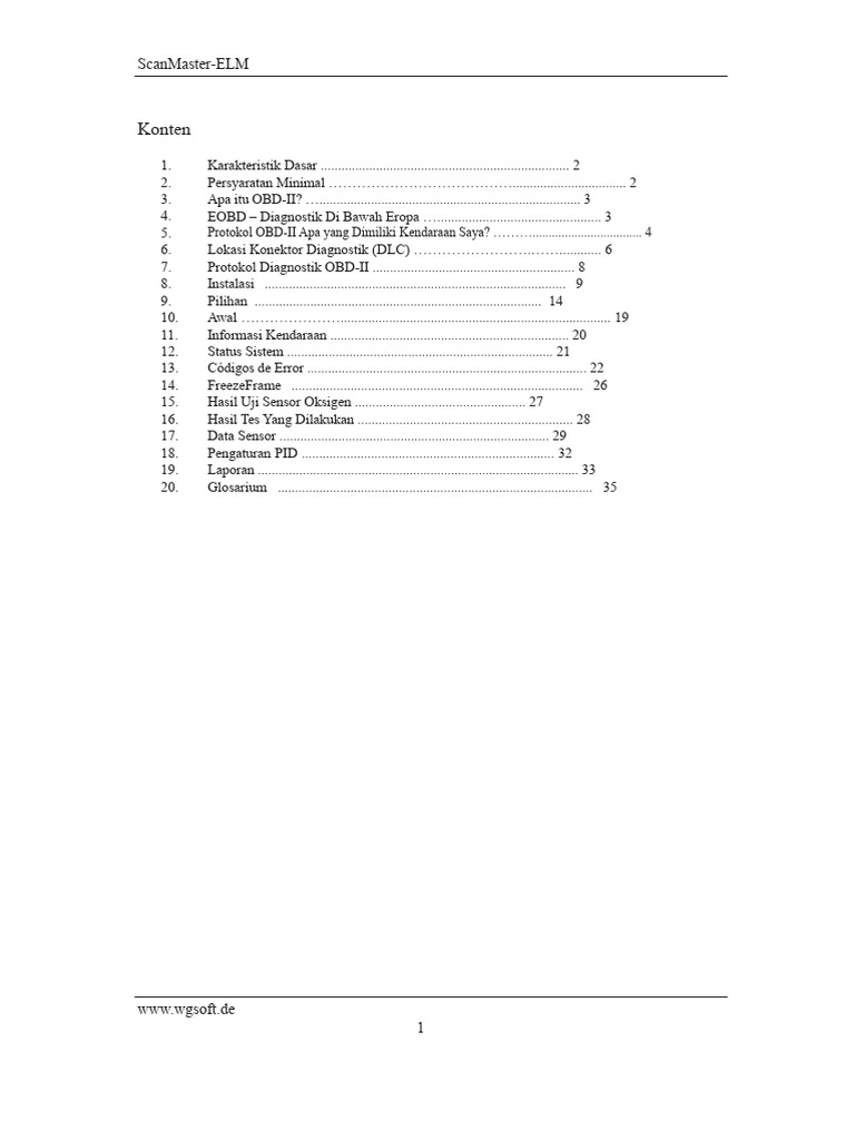 Panduan Lengkap ScanMaster-ELM OBD-II | PDF