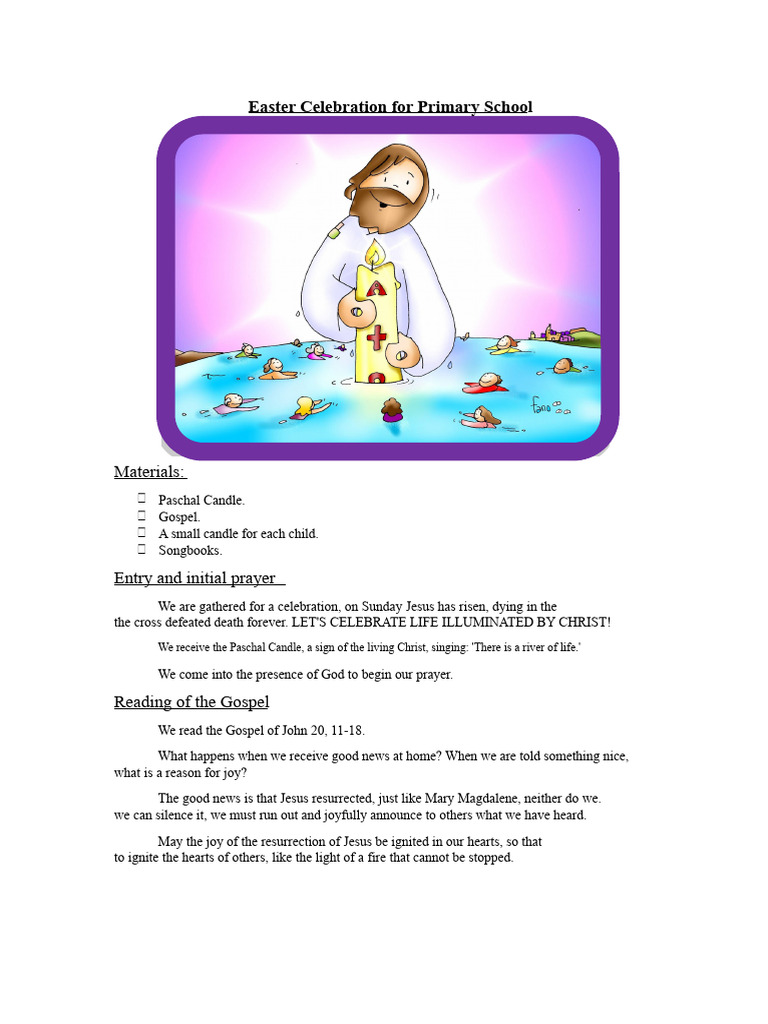 Easter Celebration Activities for Kids | PDF | Easter | Resurrection Of ...