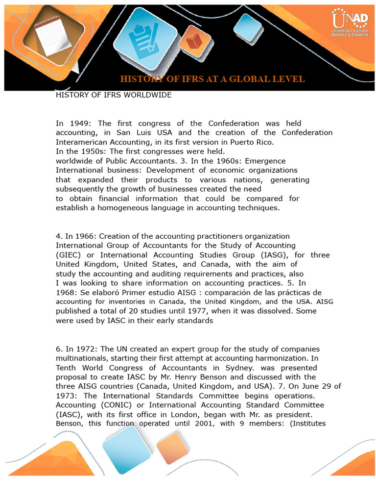Annex 2. - HISTORY OF IFRS AT A GLOBAL LEVEL | PDF | International ...