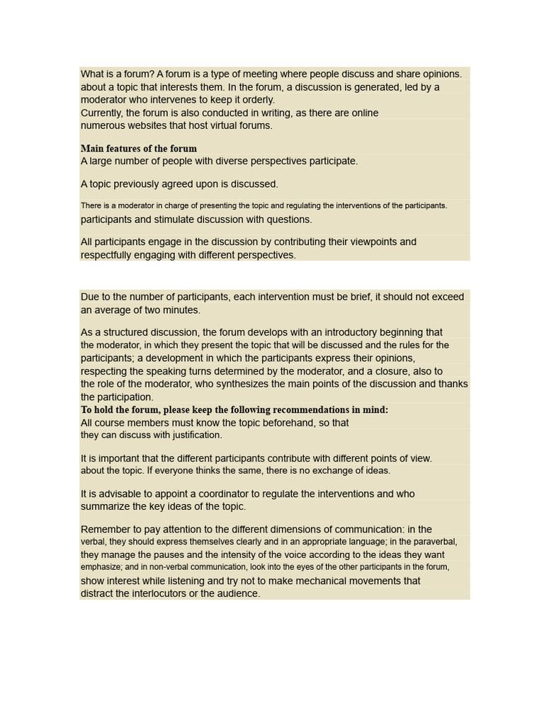 Understanding Forums: Structure and Purpose | PDF | Internet Forum ...