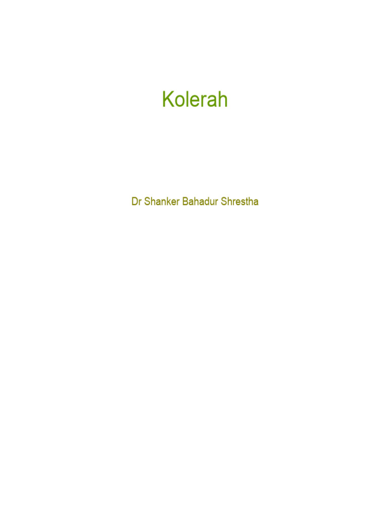 Kolera AR | PDF