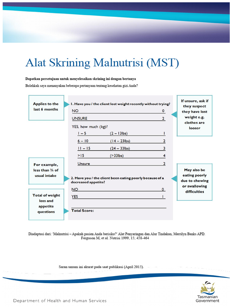 Alat Skrining Malnutrisi | PDF