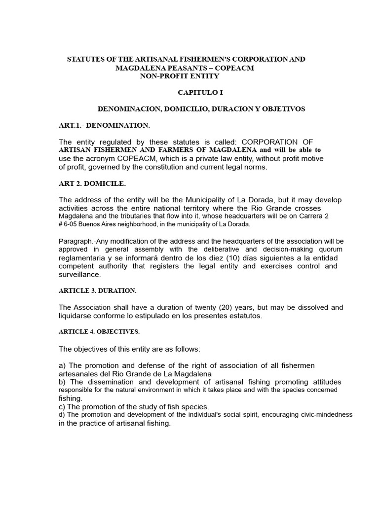 3 13 Model of Corporate Statutes | PDF | Liquidation | Board Of Directors
