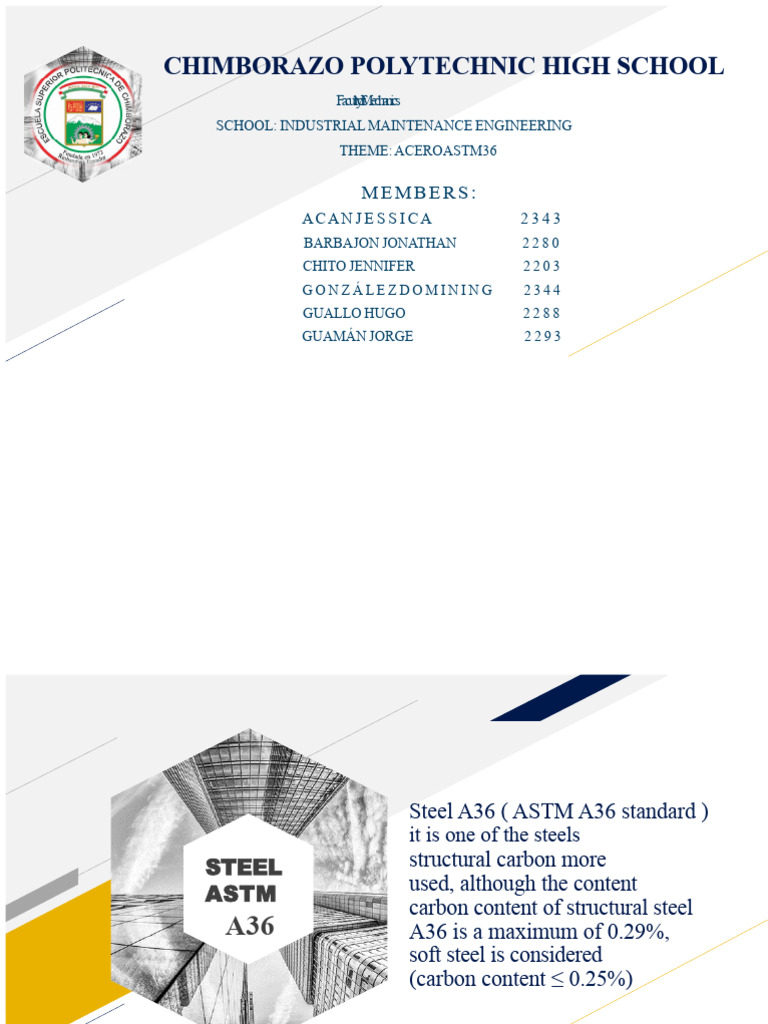 ASTM A36 Steel Properties Overview | PDF | Steel | Yield (Engineering)