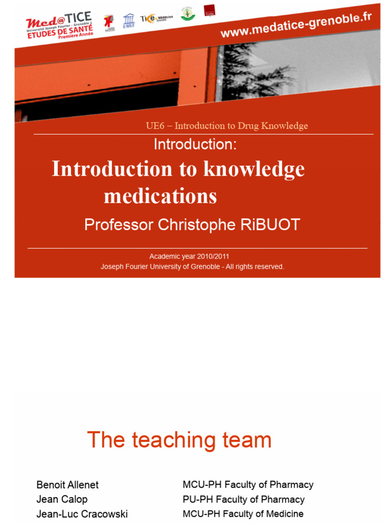 Introduction To Knowledge of Medications | PDF | Pharmacology ...