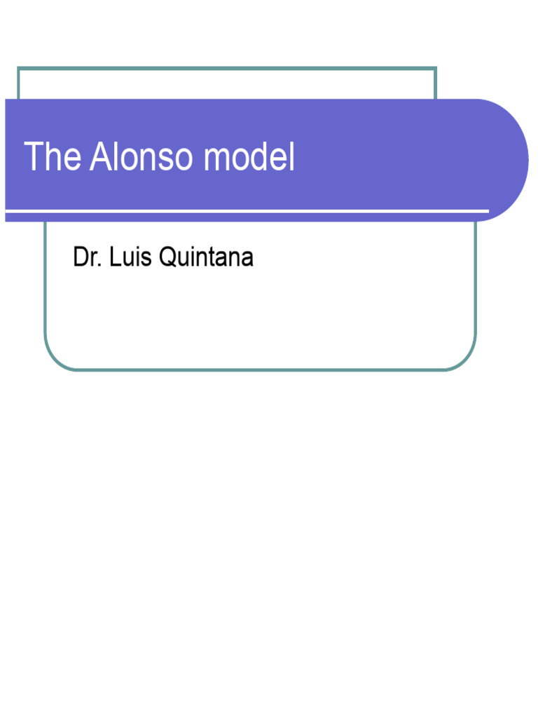 Alonso Model | PDF | City | Economies
