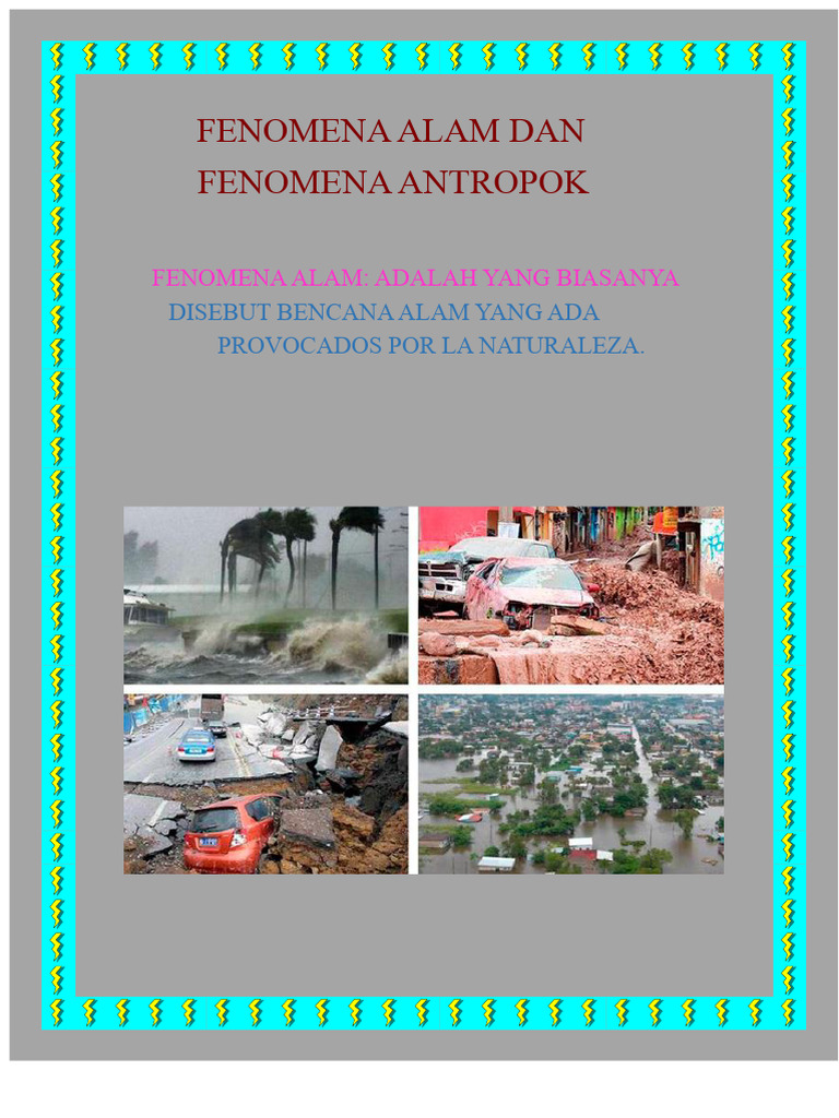 Fenomena Alam Dan Fenomena Antropik. | PDF