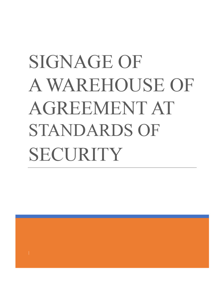 Warehouse Signage According To Official Safety Standards | PDF | Safety ...