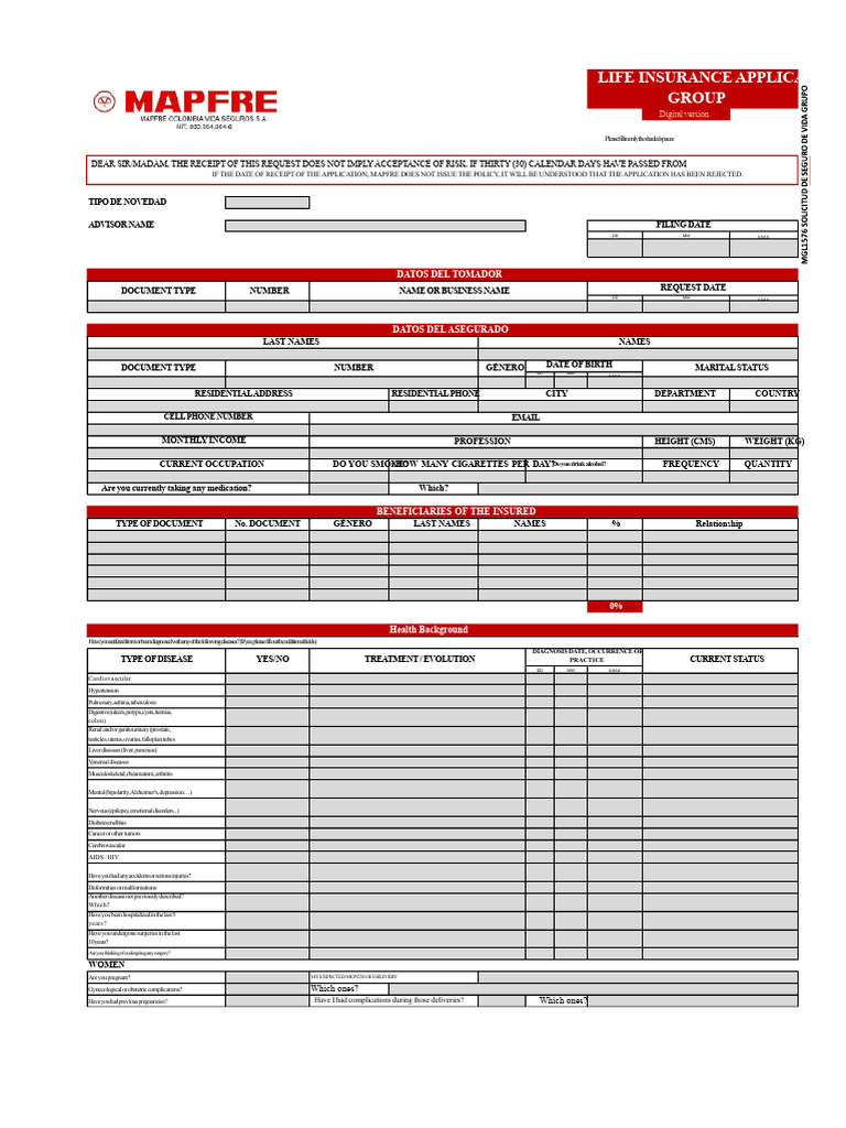 MAPFRE Insurance Format | PDF | Insurance | Regulatory Compliance