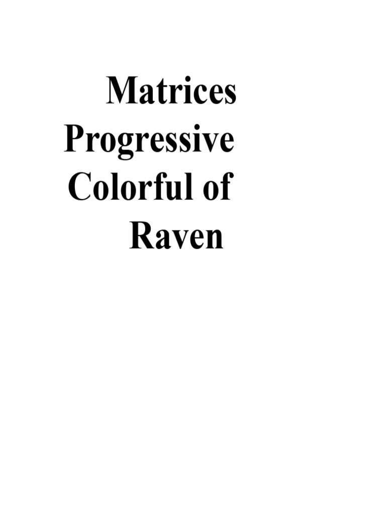 Test - Raven | PDF