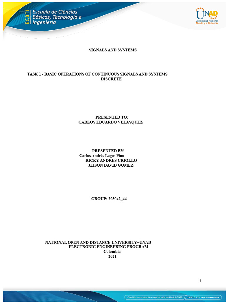 Task 1 - Group Signals Systems | PDF | Amplitude | Root Mean Square