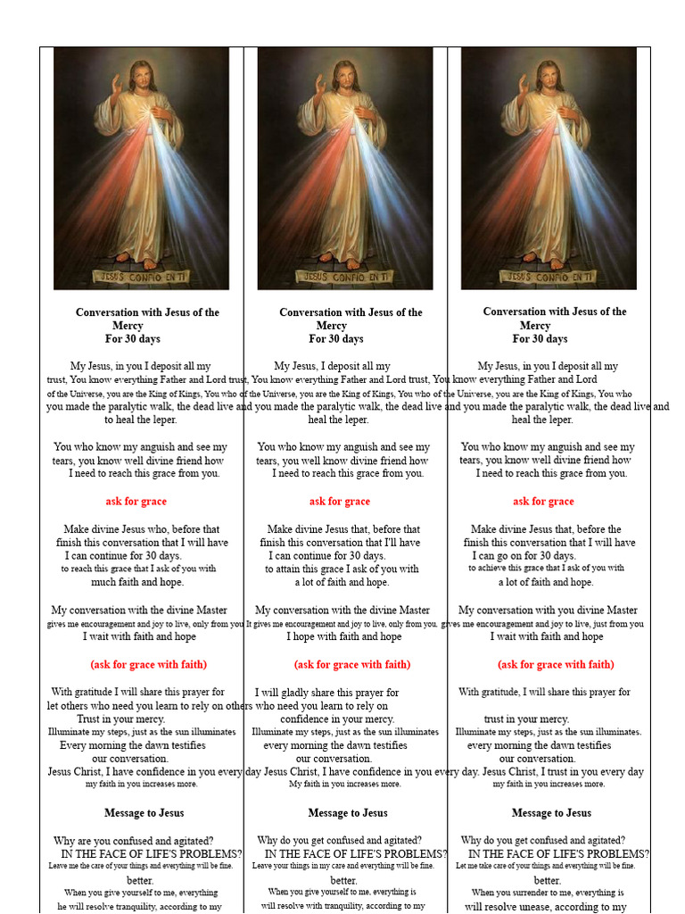 30-Day Conversation with Jesus | PDF | Divine Grace | Faith