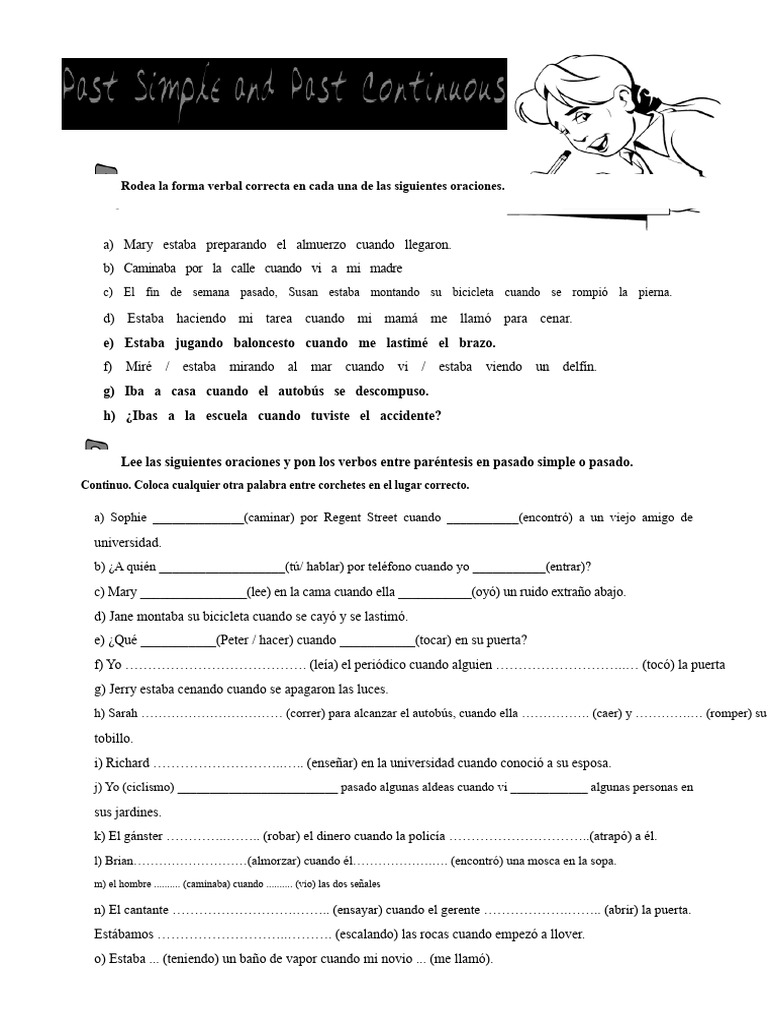 Ejercicios de verbos en pasado en inglés | PDF