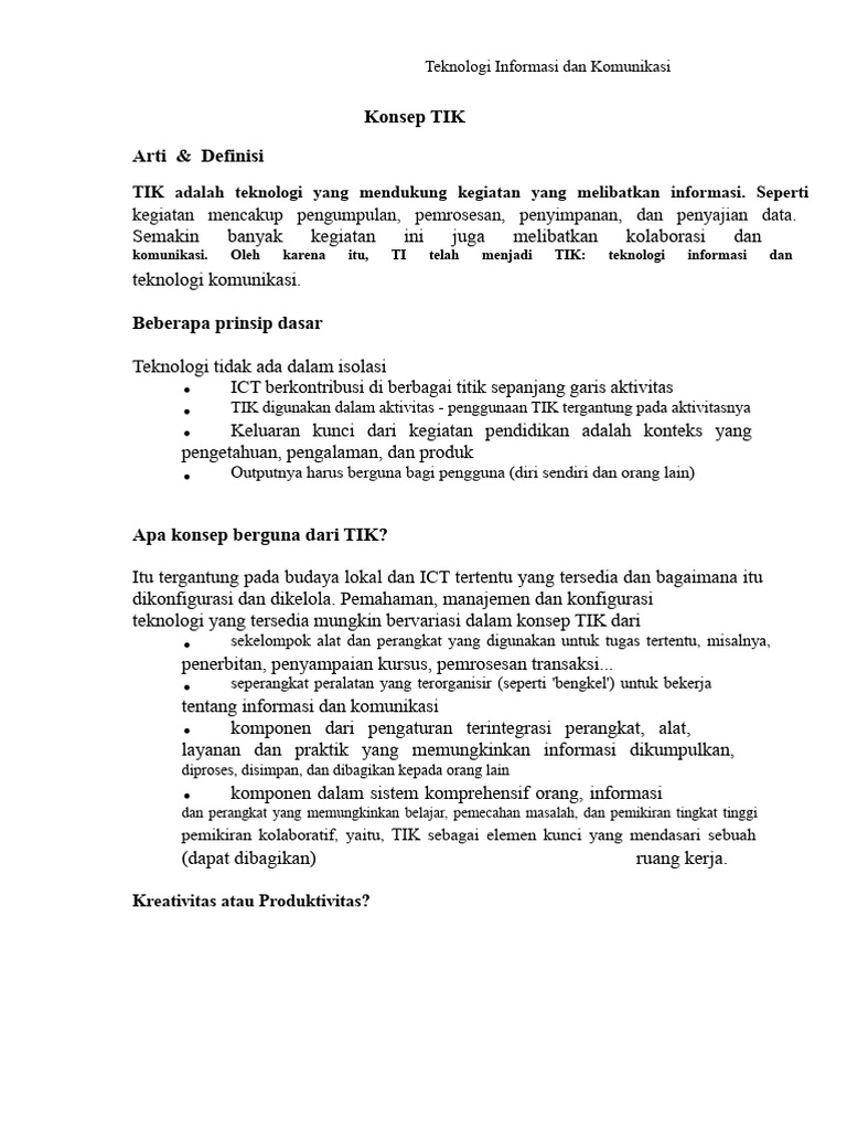 Konsep TIK | PDF