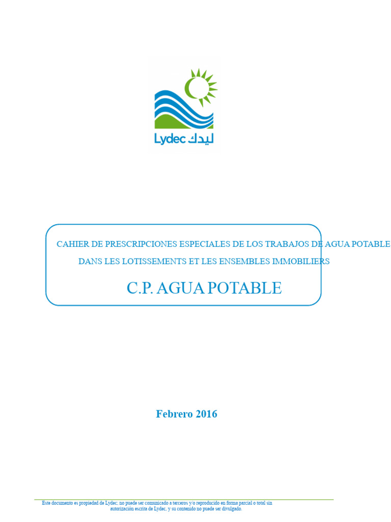 5-CPS Agua Potable - Versión N° 3 - Febrero 2016 | PDF | Tubería ...