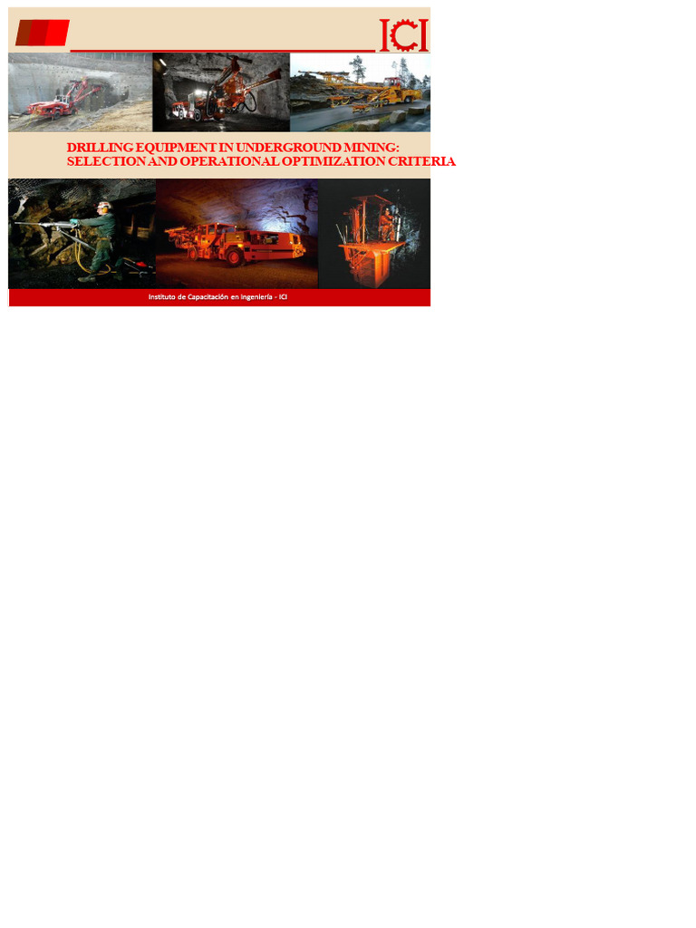 II Drilling and Blasting Equipment in Underground Mining | PDF | Drill | Drilling
