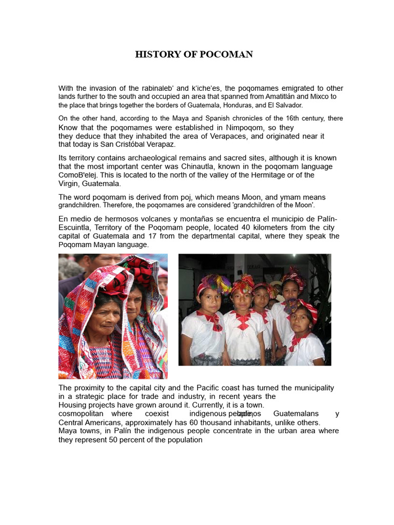 History of The Pocoman | PDF | Guatemala | Maya Peoples
