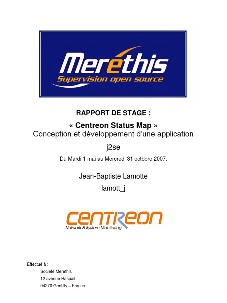 Conception de Centreon Status Map 2.0 | PDF | XML | Langage de balisage