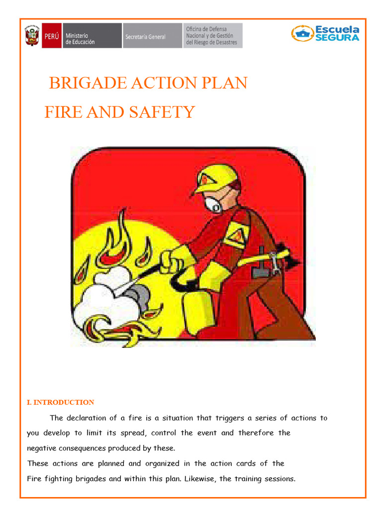 Action Plan of The Fire Brigade and Security | PDF | Firefighting ...