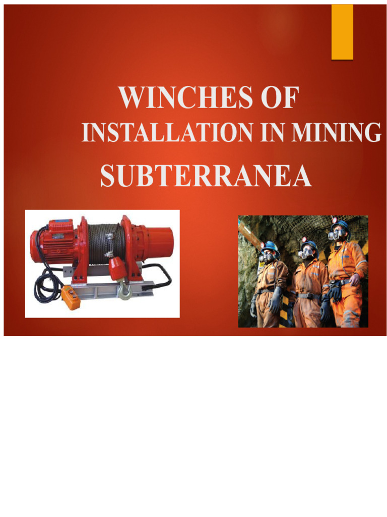 Mining Winches: Installation & Safety Guide | PDF | Crane (Machine ...