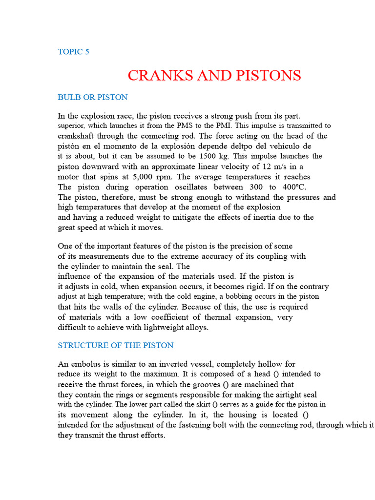 5 Pistons and Rods | PDF | Piston | Mechanical Engineering