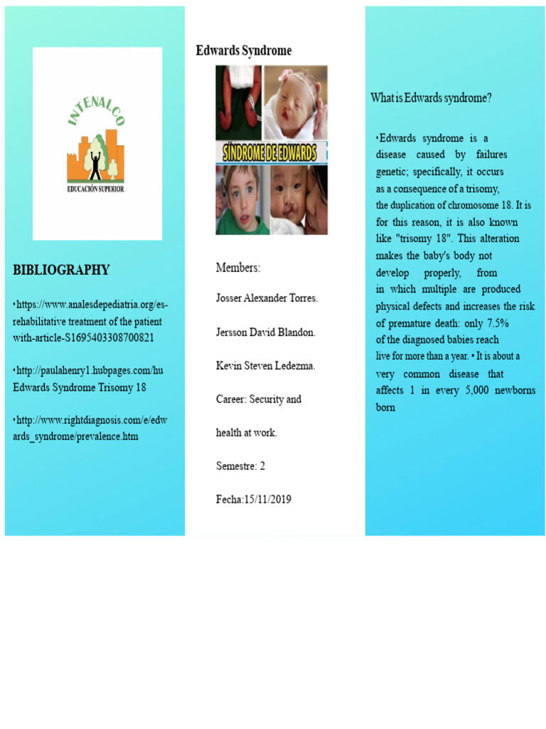 Understanding Edwards Syndrome (Trisomy 18) | PDF | Medical Specialties ...