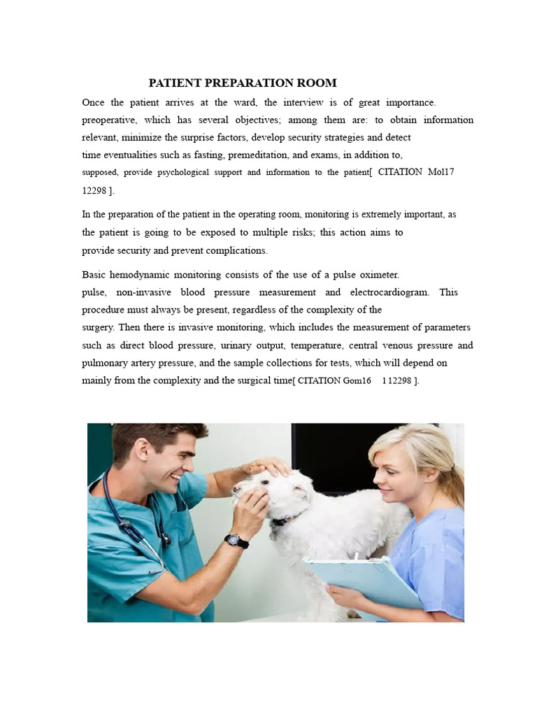 PATIENT PREPARATION ROOM SURGERY.docx | PDF | Monitoring (Medicine ...