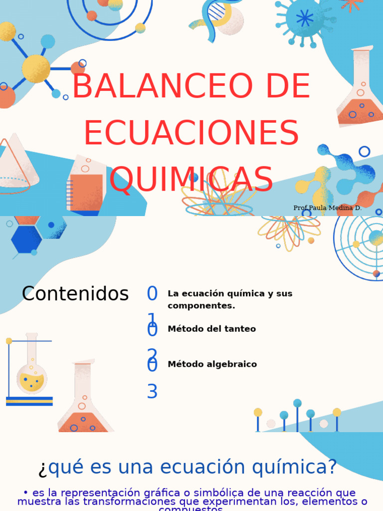 Balanceo de Ecuaciones Químicas | PDF | Química | Ciencias fisicas