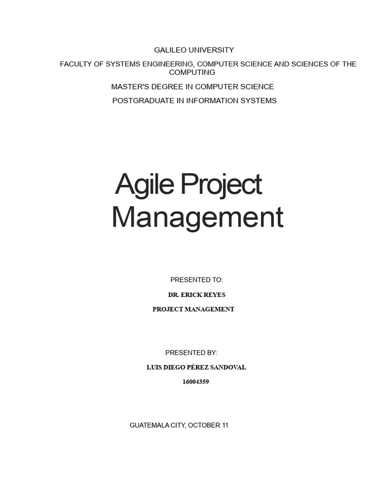 Agile Project Management | PDF | Agile Software Development | Project Management