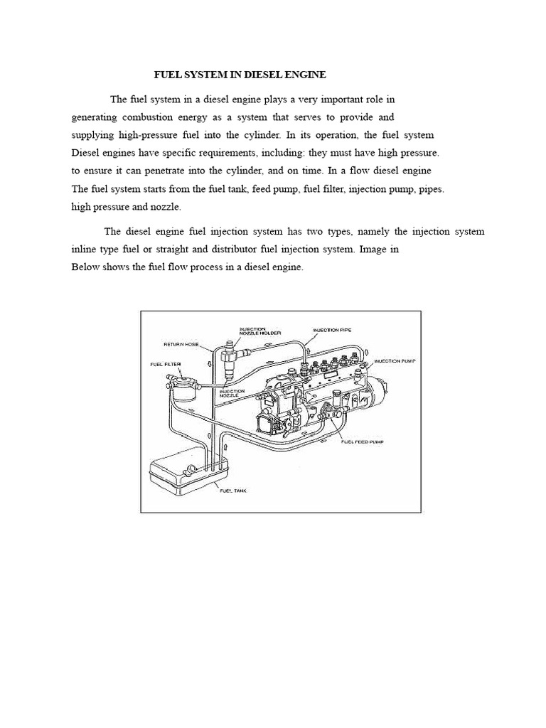 Diesel Engine Fuel System Overview | PDF | Fuel Injection | Diesel Engine