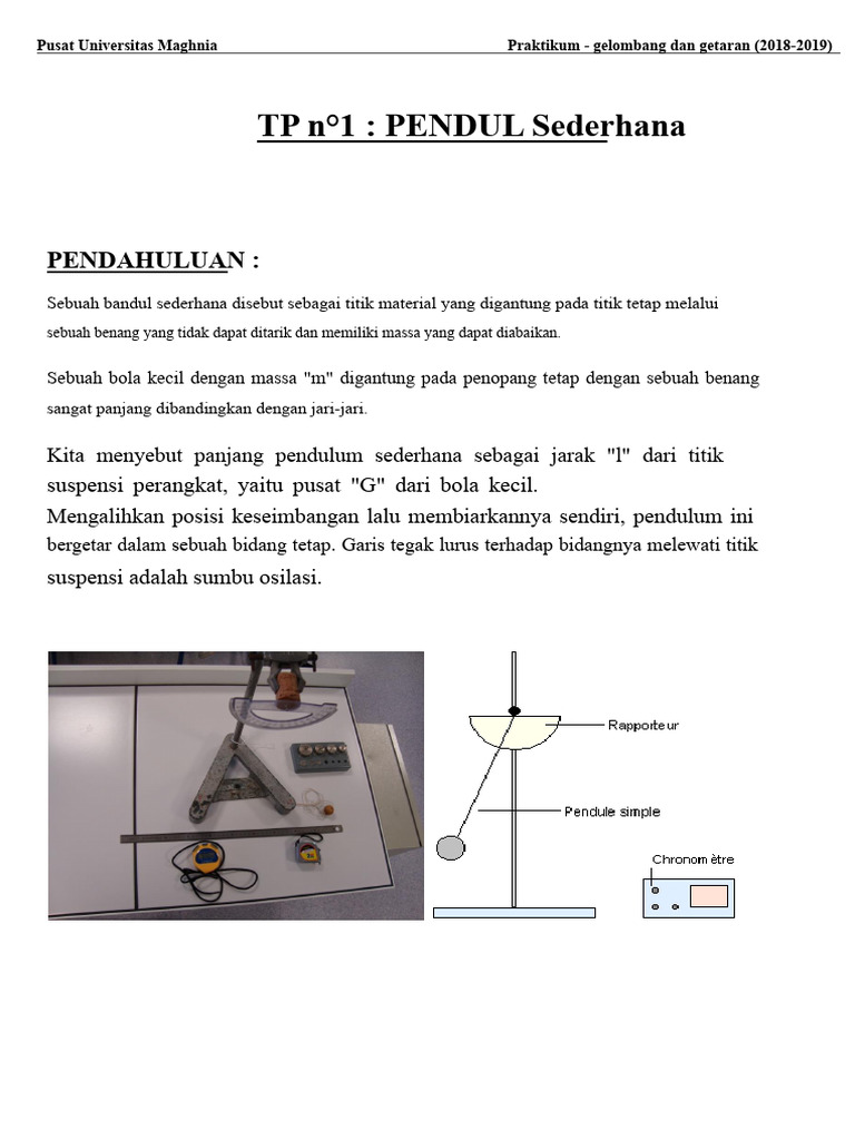 TP Pendulum Sederhana | PDF