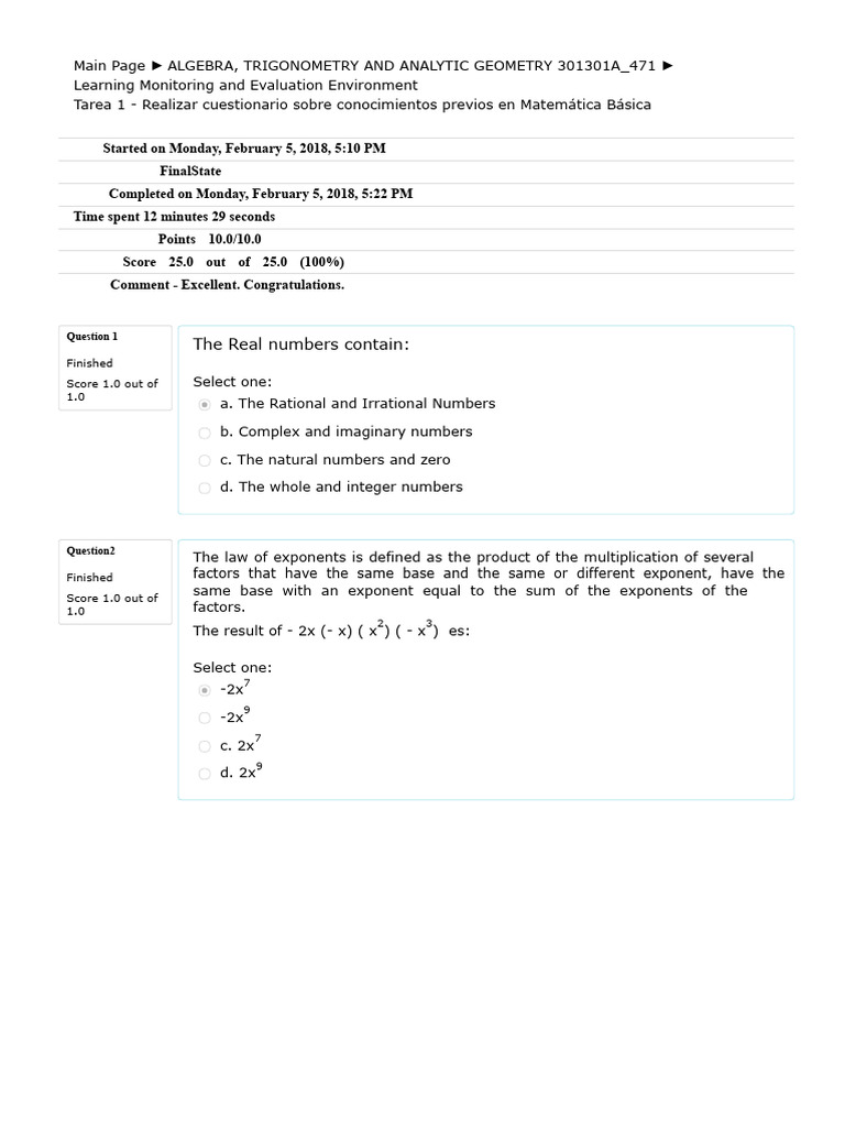 Task 1 - Conduct A Questionnaire On Prior Knowledge in Basic ...