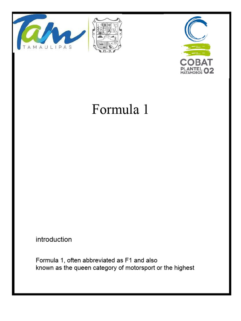 f1 | PDF | Formula One | Formula Racing