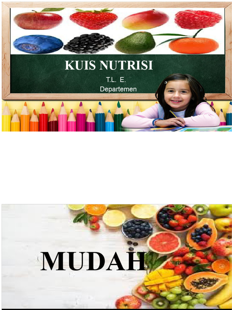 Kuis Nutrisi: Pentingnya Buah dan Sayur | PDF