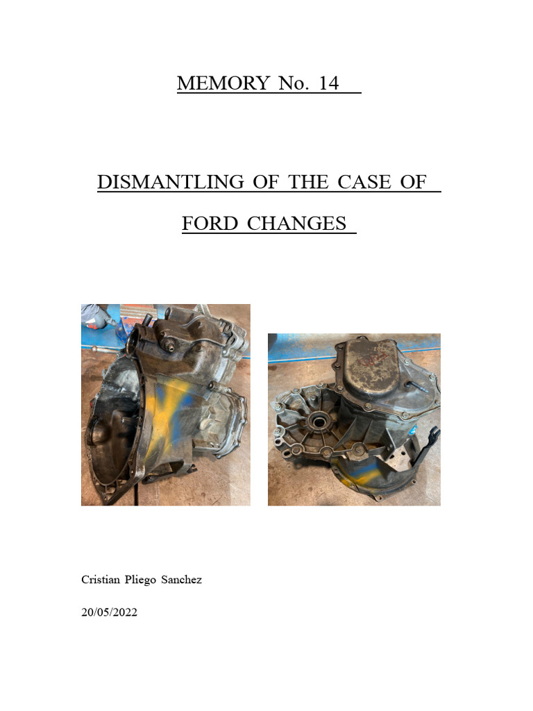 Ford Gearbox Disassembly Guide | PDF | Gear | Mechanical Engineering