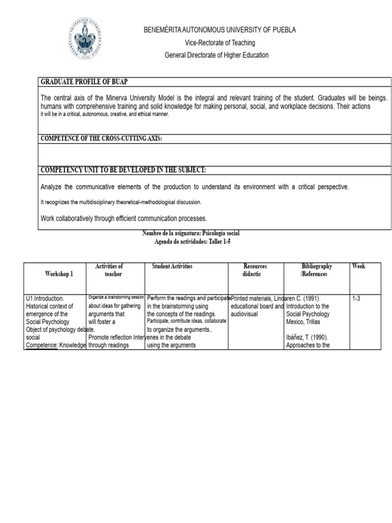 Didactic Sequence Social Psychology | PDF | Psychology | Concept