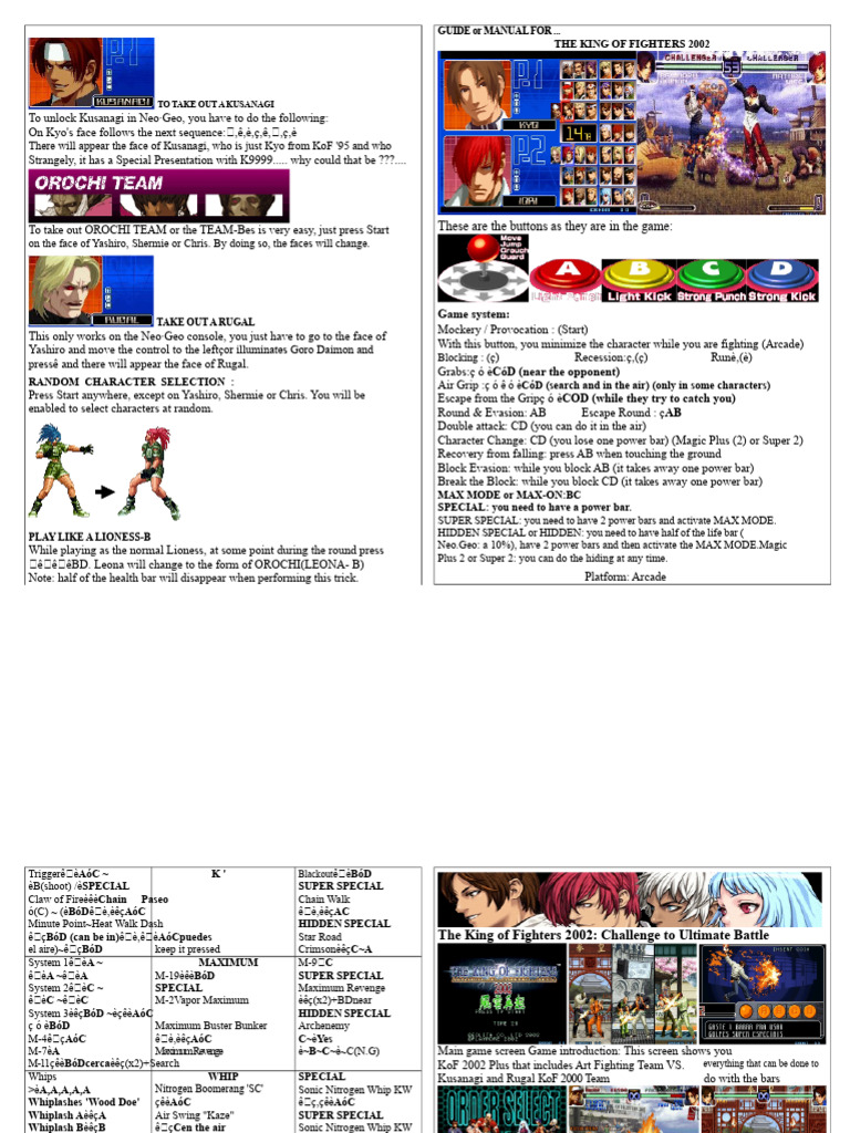 72738104-KoF-2002-Instruction Manual | PDF