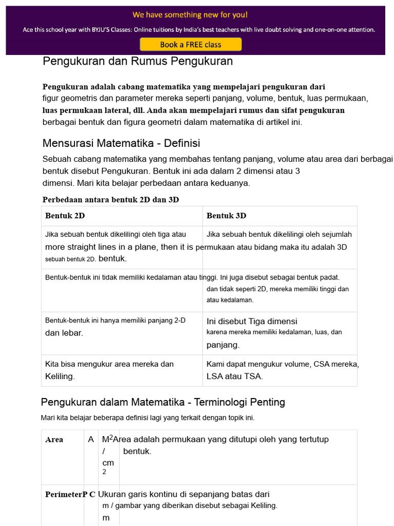 Pengukuran-dan-Rumus-Pengukuran-PDF | PDF