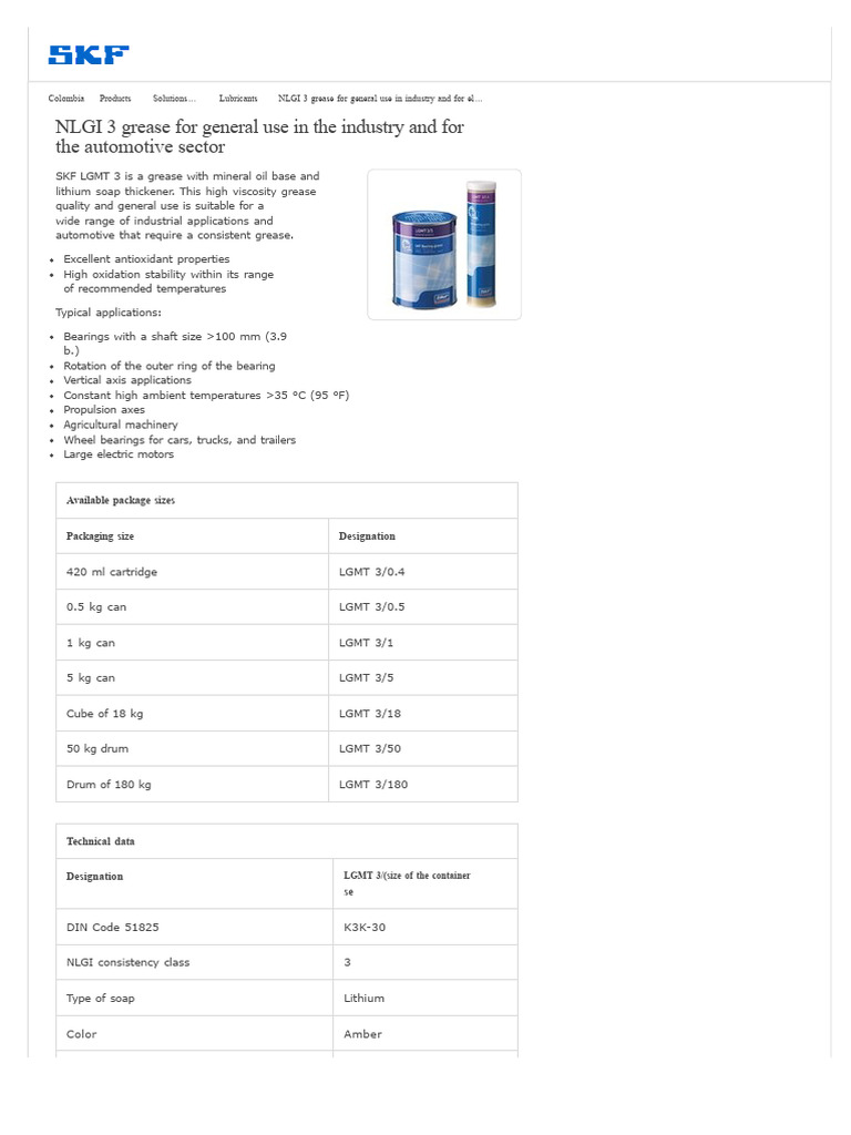 NLGI 3 General Purpose Grease Guide | PDF | Mechanical Engineering