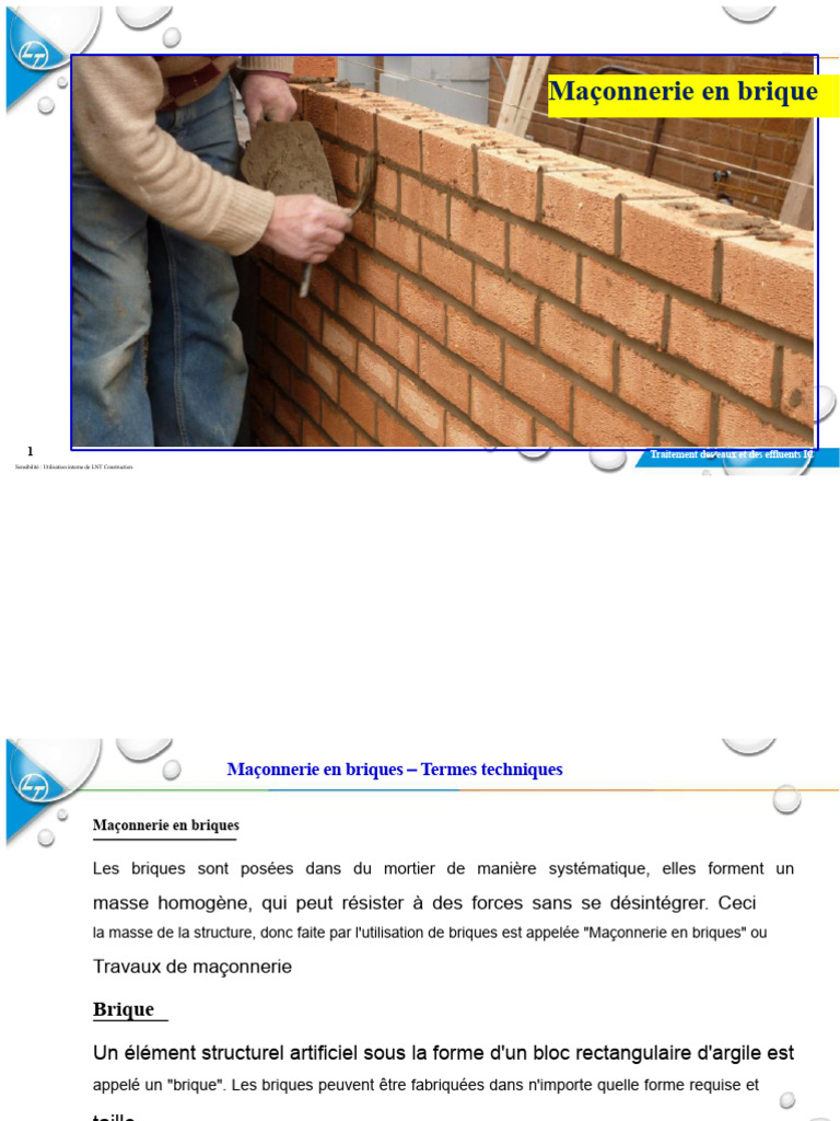 Guide sur la maçonnerie en briques | PDF | Brique | Mortier (matériau)